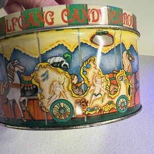 Vintage | Storage & Organization | Vintage Wolfgang Candy Carousel Tin ...